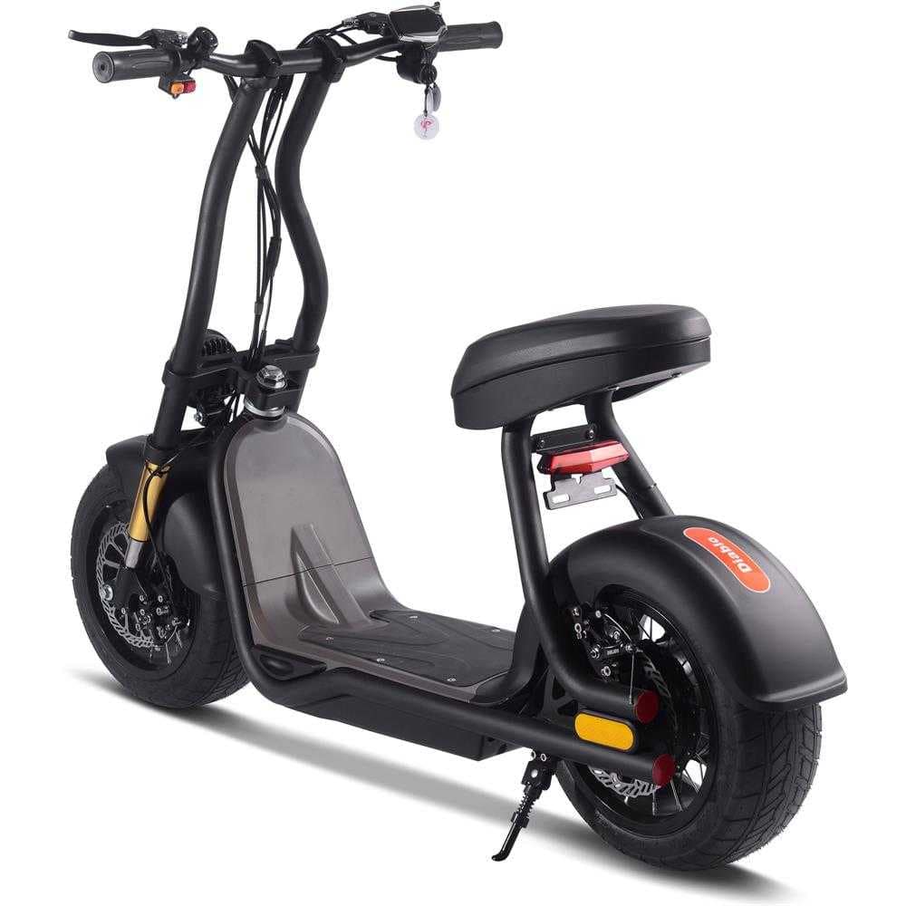 MotoTec Diablo 48v 1000w Lithium Electric scooter fat tires 25mph Steel Rider Weight: 265 lbs